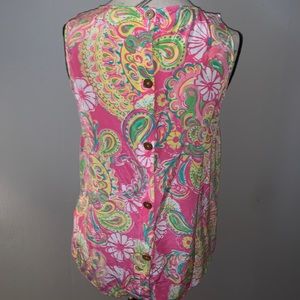 Lilly Pulitzer | Tops | Lilly Pulitzer Iona Sleeveless Silk Shell ...